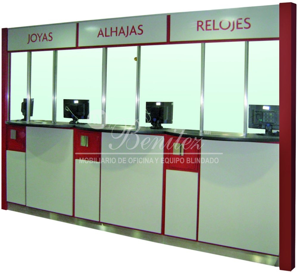 MOSTRADOR BLINDADO PREFABRICADO - Mobiliario de Oficina y Equipo ...